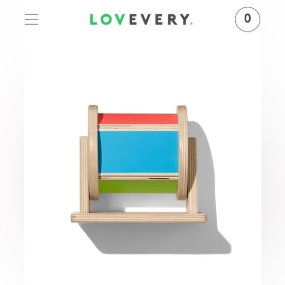 Lovevery | Toys | Lovevery Spinning Rainbow Color Wheel Wooden Tummy ...